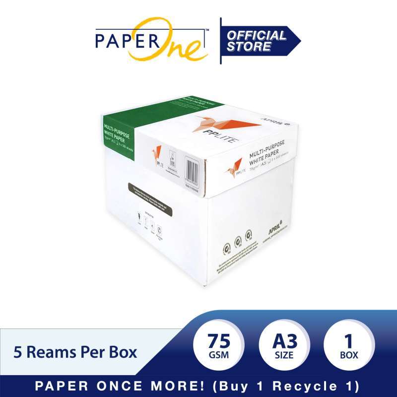 Promo Pp Lite Kertas A3 75gr Copier 1 Box (2500 Lembar) Kertas Hvs ...