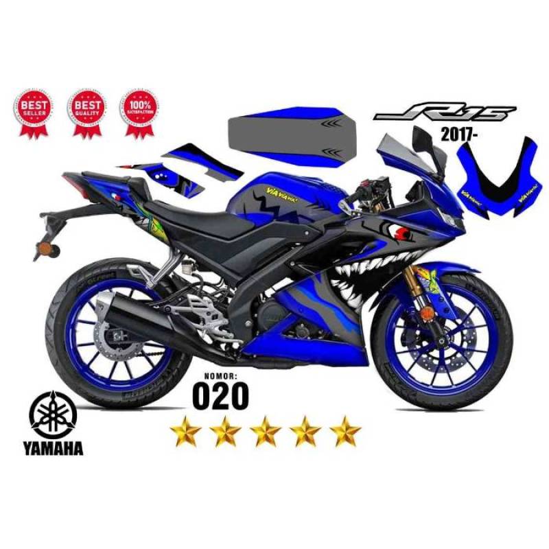 Jual YAMAHA R15 V3 Fullbody Series striping stiker decal custom variasi ...