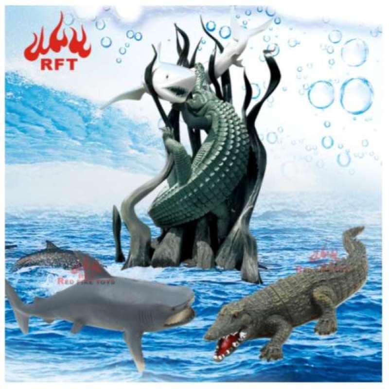 Jual Mainan Miniatur Logo SURABAYA Hewan Karet Binatang Laut Suro Buaya ...