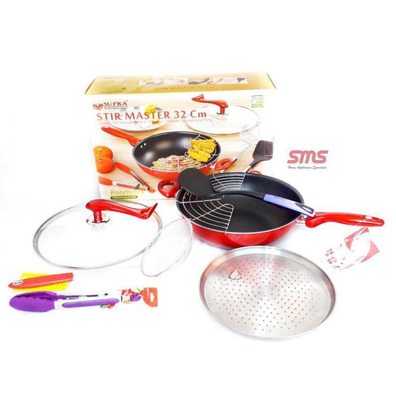 Jual Wajan Set Supra Stir Master 32cm Wok Stir Master / Wajan Teflon ...