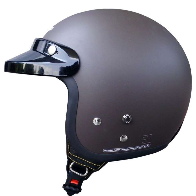 Jual Helm Cargloss Original Cfm Retro Army Half Face - Espresso Brown ...