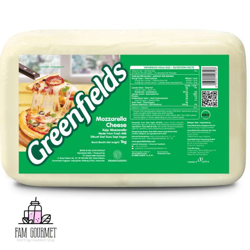Promo Keju Mozarella Greenfields 1Kg Diskon 4% di Seller Fam Gourmet ...