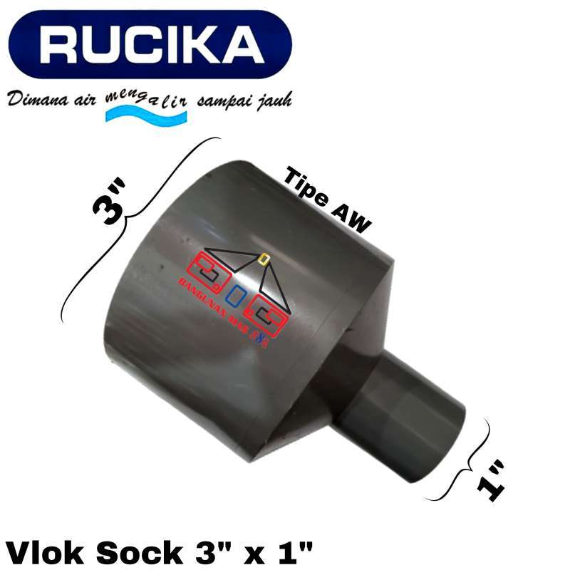 Jual VLOK SOCK 3 x 1 Rucika - SOCK PVC - SOCK PIPA - SOK PVC ...