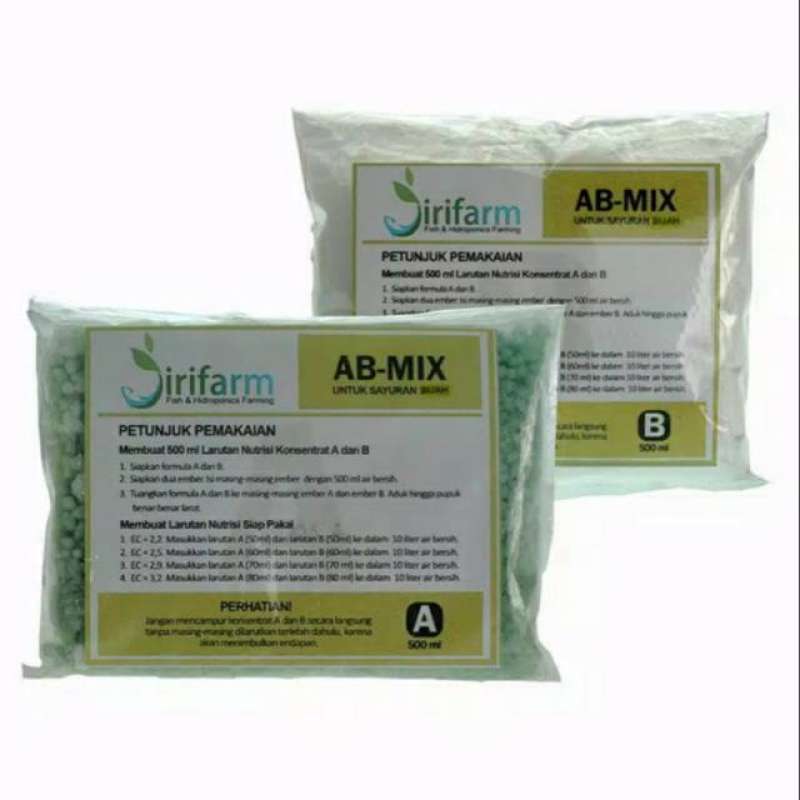 Jual Pupuk AB MIX pekatan Nutrisi hidroponik sayuran buah 500 ml. di ...