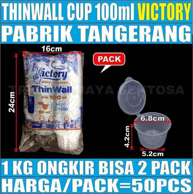 Promo Thinwall Bulat Cup Puding Mini 100ml Per Pack Plastik Tempat ...