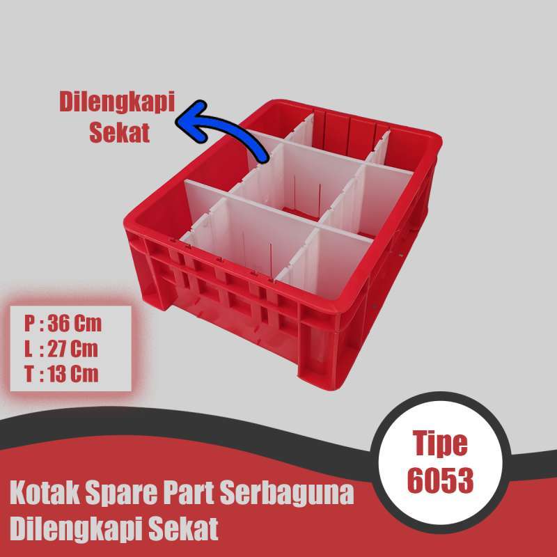 Jual Kotak Spare Part Serbaguna + Sekat Tipe 6053 Ukuran 36 X 27 X 13 ...