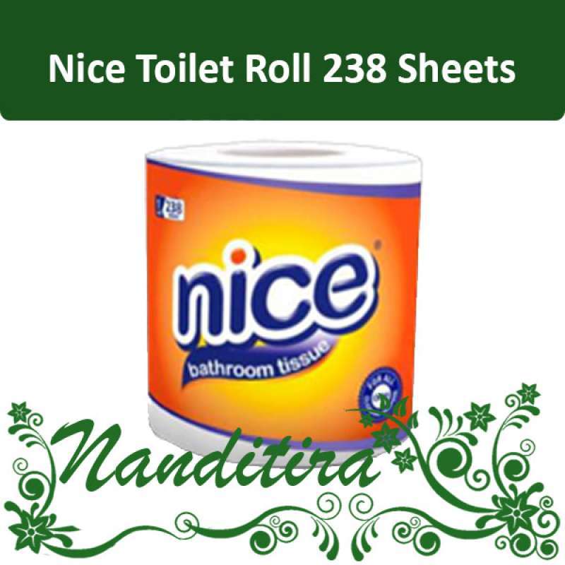 Promo Nice Core Non Embossed Tissue Toilet [238 Sheets/ Roll] Putih ...