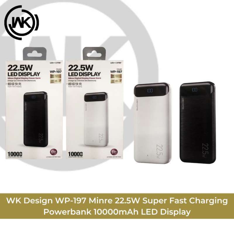 Jual WK Design Wp-197 Minre Series 22.5W Super Fast Charging Powerbank ...