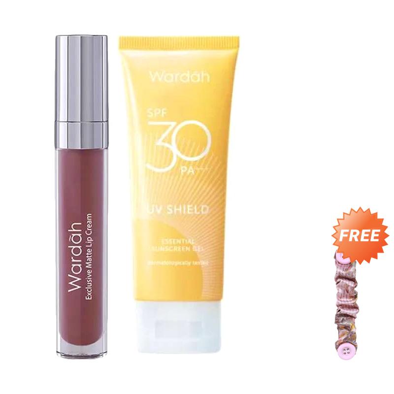 Jual Wardah Exclusive Matte Lip Cream [4 g] 09 Mauve On + UV Shield ...