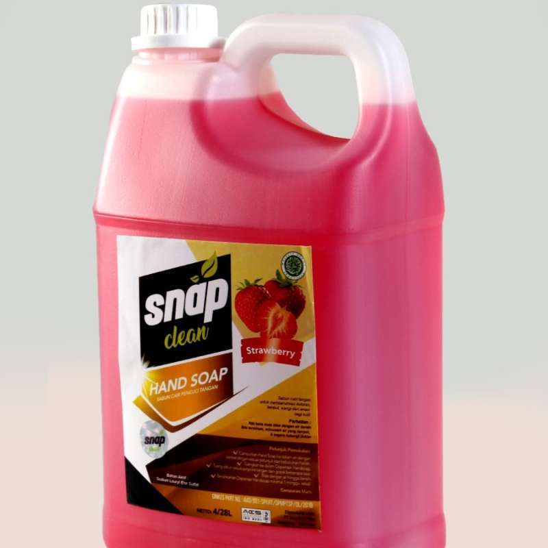 Promo Sabun cuci tangan Hand soap snap clean strawberry dan lemon 4 L ...