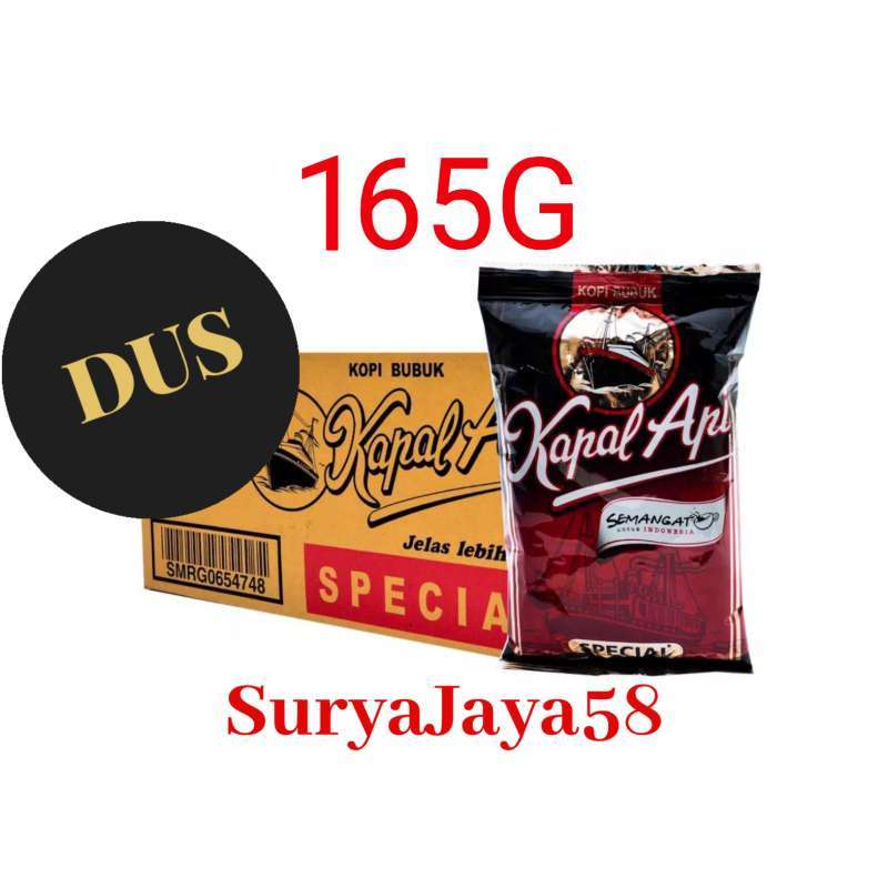 Jual Kopi Kapal Api 165g | Kopi hitam bubuk instant sachet Kapal Api ...
