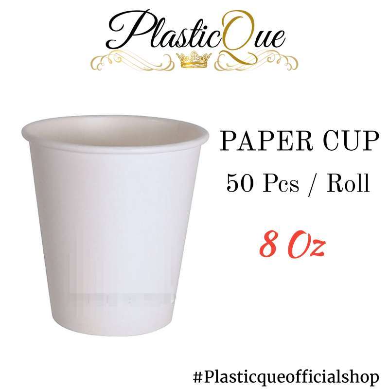 Promo Paper Cup 8oz 8 Oz Gelas Kertas Polos Putih Susu 50 Pcs 50pcs ...
