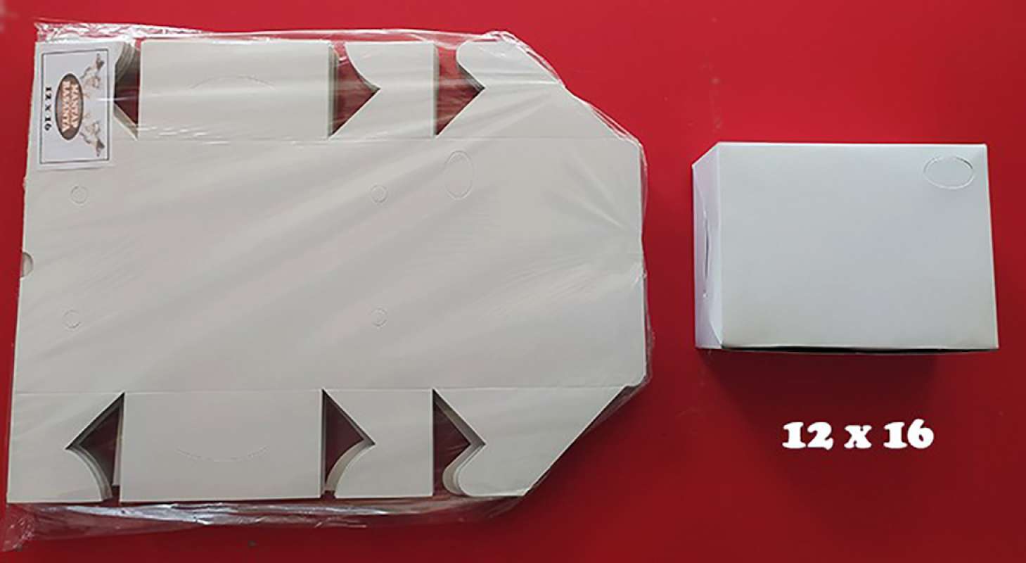 Promo Dus Kue Box Kotak Kertas Tempat Snack Hajatan Putih Polos Ukuran ...