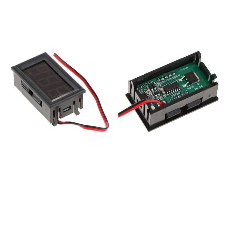 Jual 2 Pcs Mini Dc 5v- Voltmeter Led Panel Digital Voltage Meter Green ...
