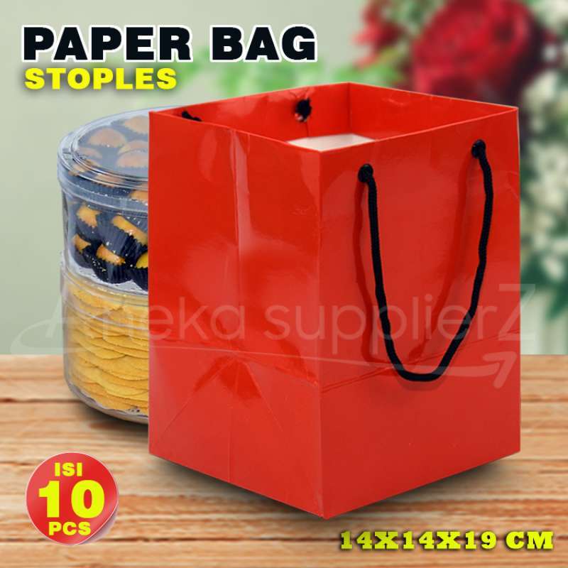 Promo Paper Bag Toples Kue Kering - Isi 2 |merah (10 Pcs) Diskon 15% Di ...