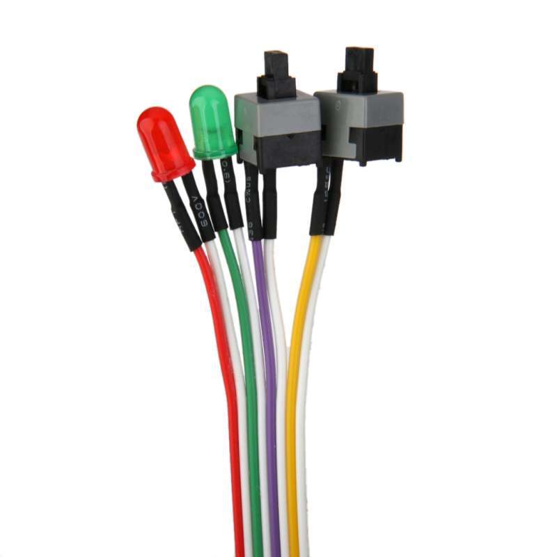 Jual Atx Pc Computer Motherboard Power Cable 2 Switch On/off/reset Hdd ...