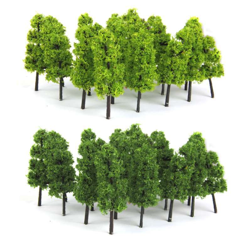 Jual Pack Of 40pcs 1:150 N Gauge Model Trees Layout Buildings Diorama ...