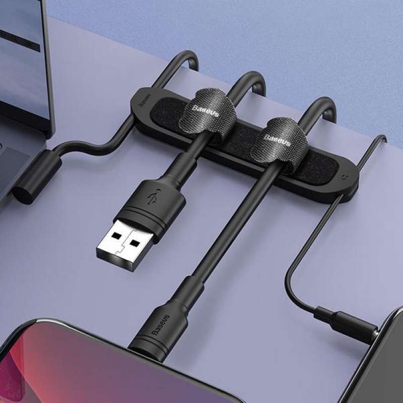 Jual (baseus)[BASEUS] Best wire wire devil felt straps adhesive storage ...