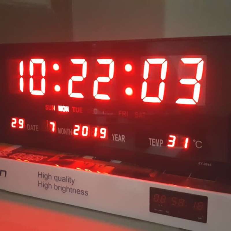 Jual Jam Dinding Digital Layar Besar 46 Cm Led Clock Wall Di Seller ...