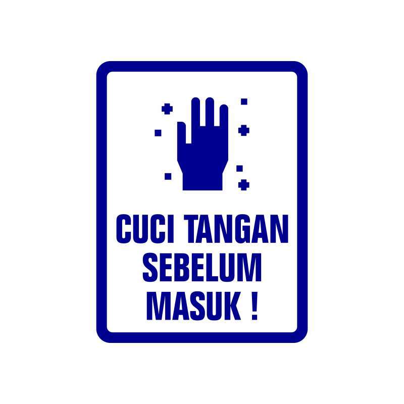 Jual RAMBU - RAMBU CUCI TANGAN SEBELUM MASUK 15X20CM SIGNAGE ...