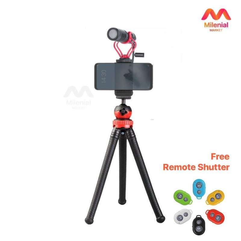 Jual Paket Vlog Milenial with Mic Boya Minipod Free Remote Shutter di ...