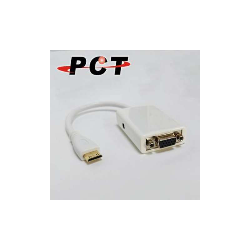 Jual [PCT] Mini HDMI to VGA + 3.5mm audio adapter cable screen (HVA11m ...