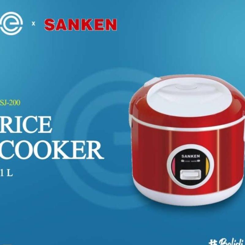 Promo SANKEN Rice Cooker Stainless 1 Liter SJ-200 Diskon 11% di Seller ...