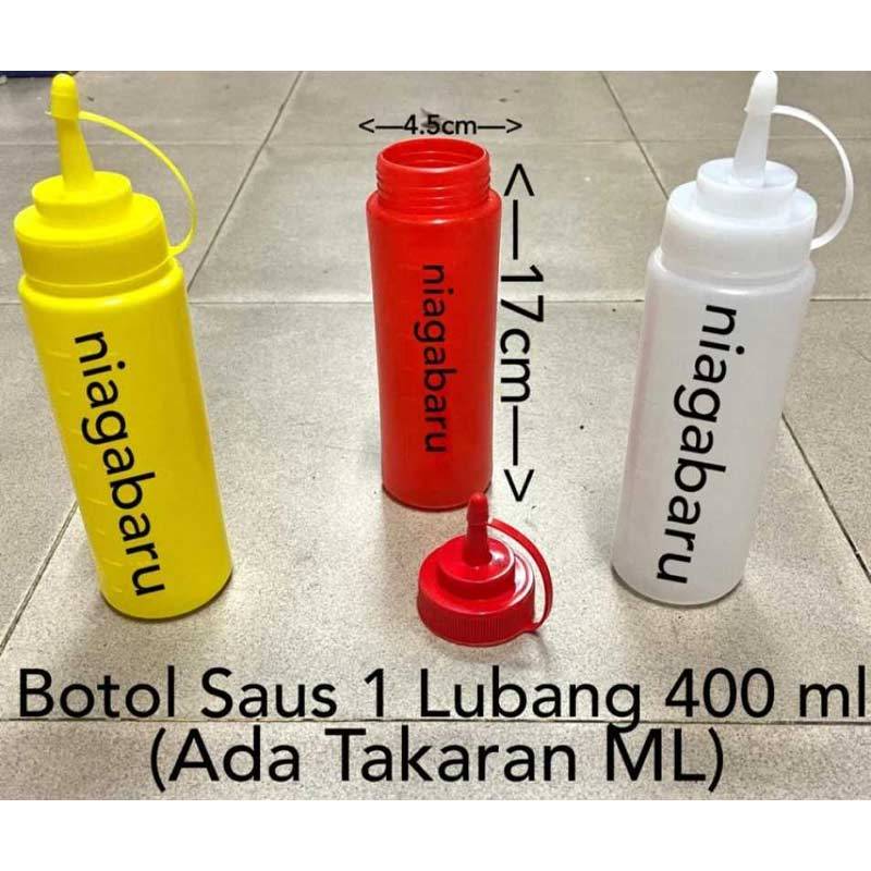 Promo Botol Saos 400ml Dengan garis ukur Botol Saus Plastik Mayonaise ...