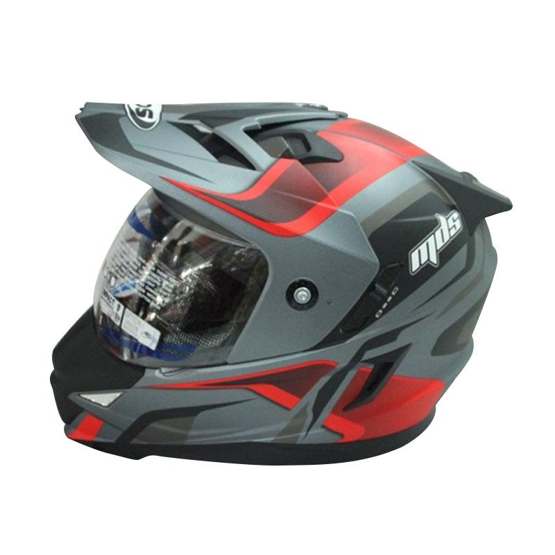Jual MDS Super Pro 2 Almunium Grey Matt Helm Full Face - Red Black di ...