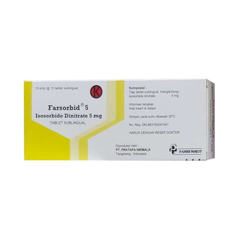 Jual Fahrenheit Farsorbid 5mg Obat Resep Dokter [10 Strip/ Box] Di ...