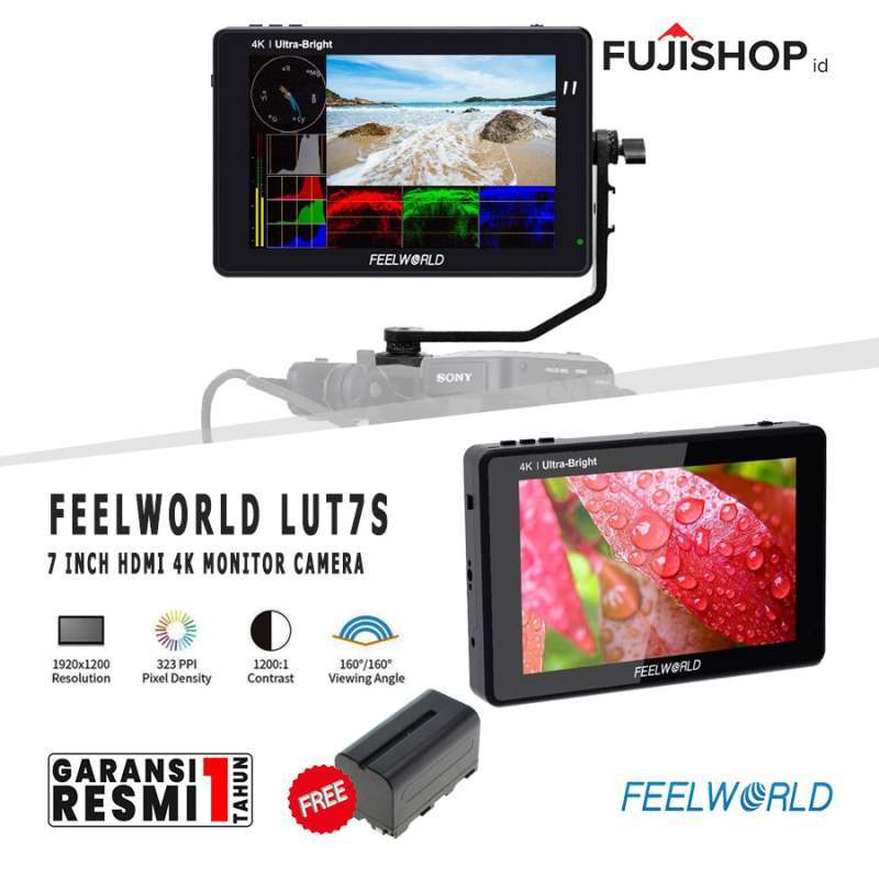 Promo FUJISHOPid FeelWorld LUT7S Monitor Kamera Eksternal 7 Inch 4K ...