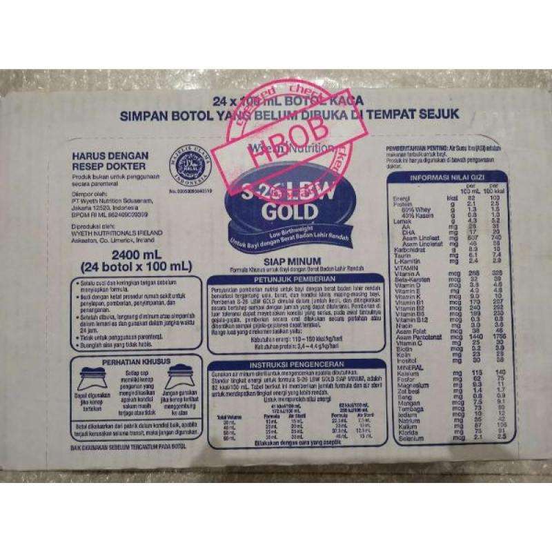 Jual Susu S26 Lbw Gold Cair 100 Ml (susu Khusus Bayi Prematur/bblr ...