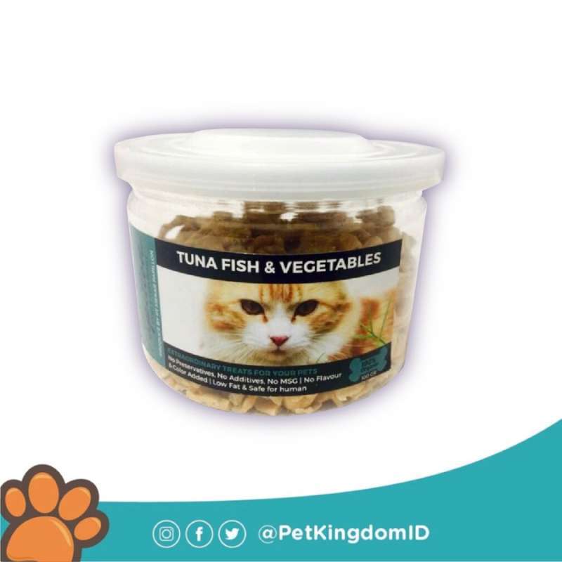 Jual SNACK KUCING COOKIES TUNA FISH VEGETABLES 100GR di Seller Pet ...