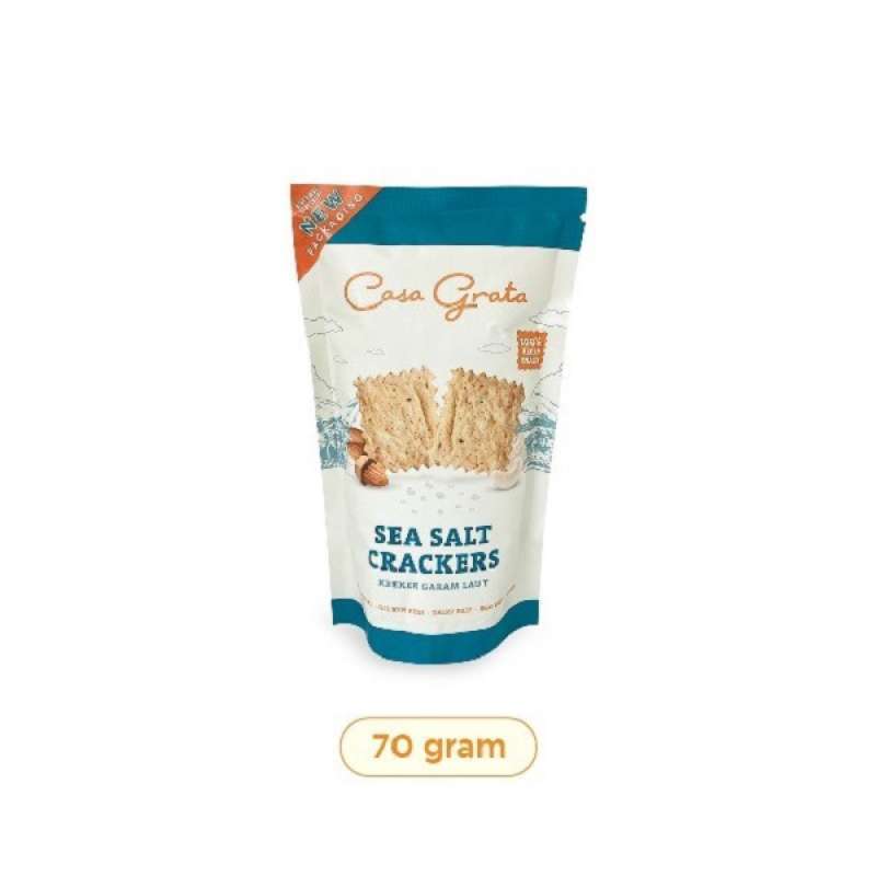 Jual Casa Grata- Sea Salt Crackers / Biskuit rasa Garam Laut 20 gram di ...