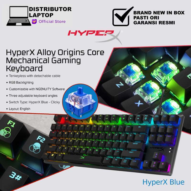 Jual HyperX Alloy Origins Core - RGB Gaming Keyboard - Blue Switch di ...