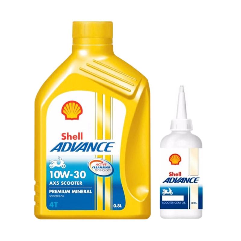 Jual Shell Advance AX5 Scooter 4 Tak 10W30 Oli Mesin dan Oli Gir [0.8 L ...