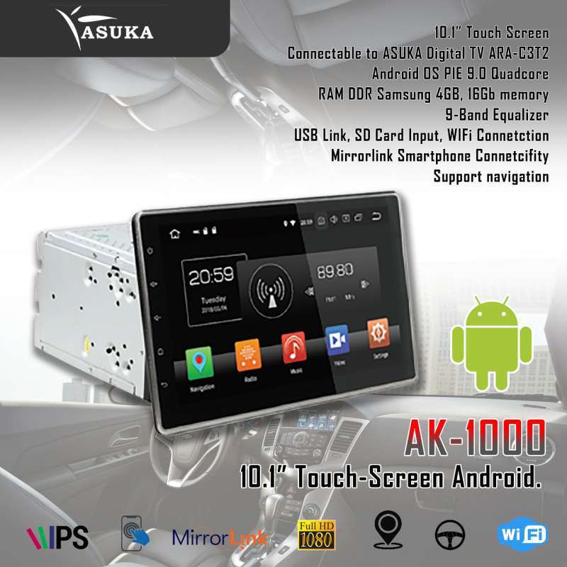 Jual Head Unit Android 10 Inch Asuka AK-1000 NON-DVD di Seller ...