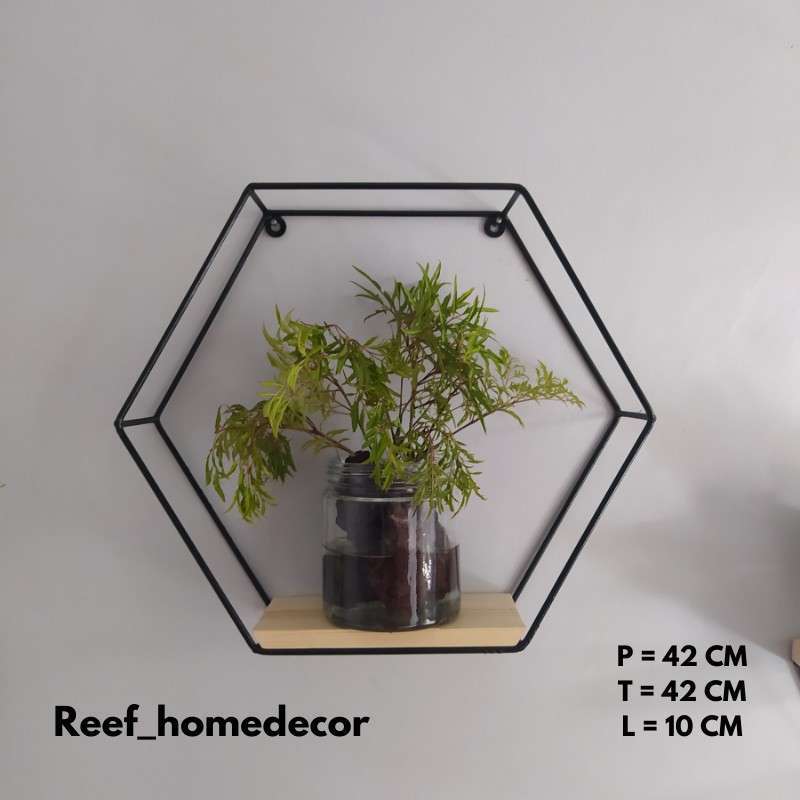Jual Rak Dinding Besi Hexagonal HX06 di Seller Perwira Store - Gemuruh ...