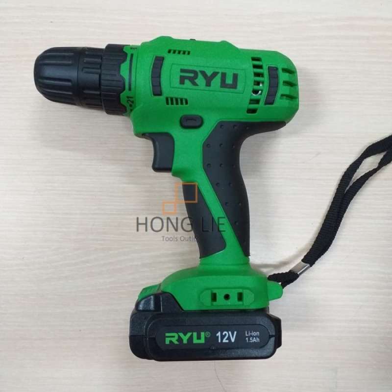 Jual Premium Ryu RCD12V Cordless Drill 2 Baterai- Bor Baterai Besi Kayu ...
