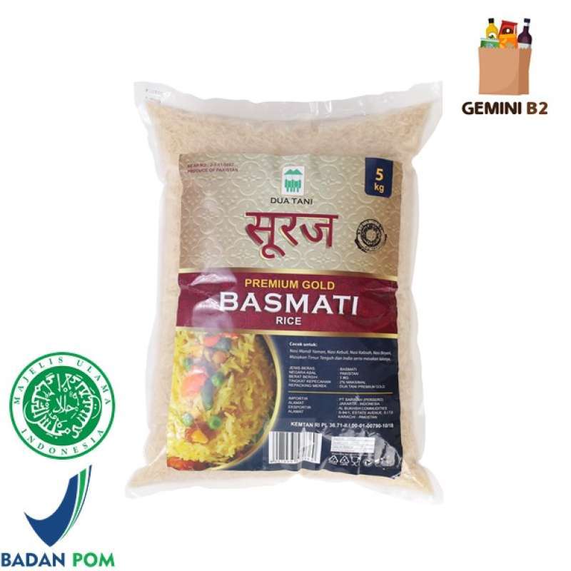 Jual Dua Tani Beras Basmati Premium Rice Gold 5kg di Seller Gemini B2 ...