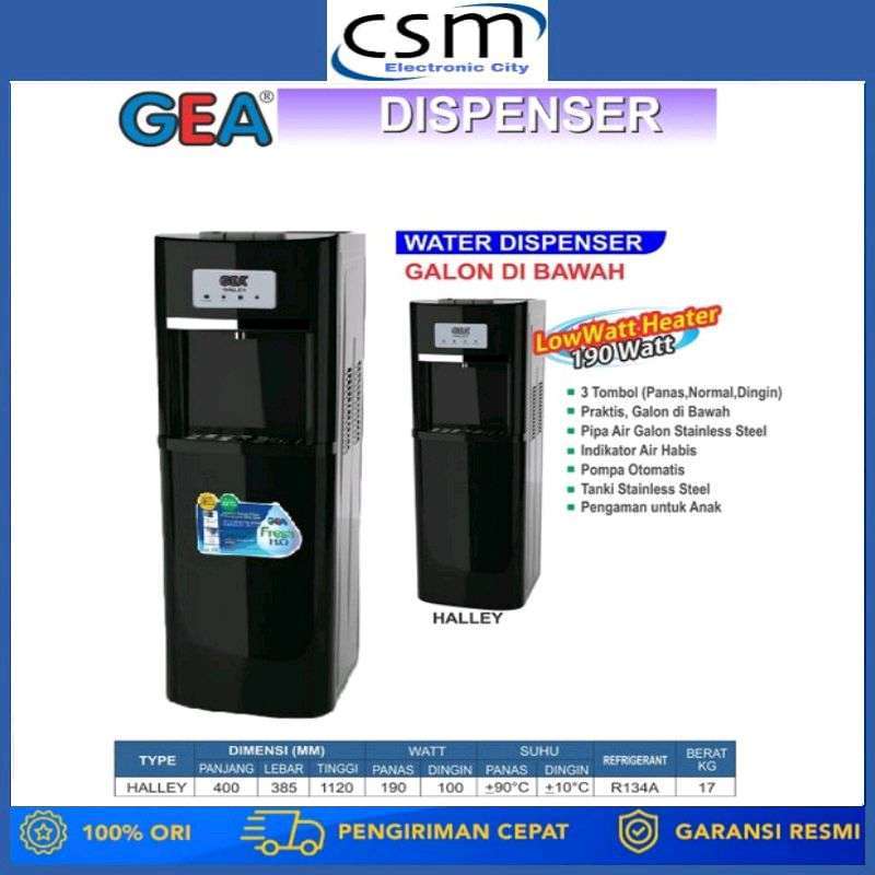 Daftar Harga Dispenser Gea Halley Original & Spesifikasi Lengkap ...