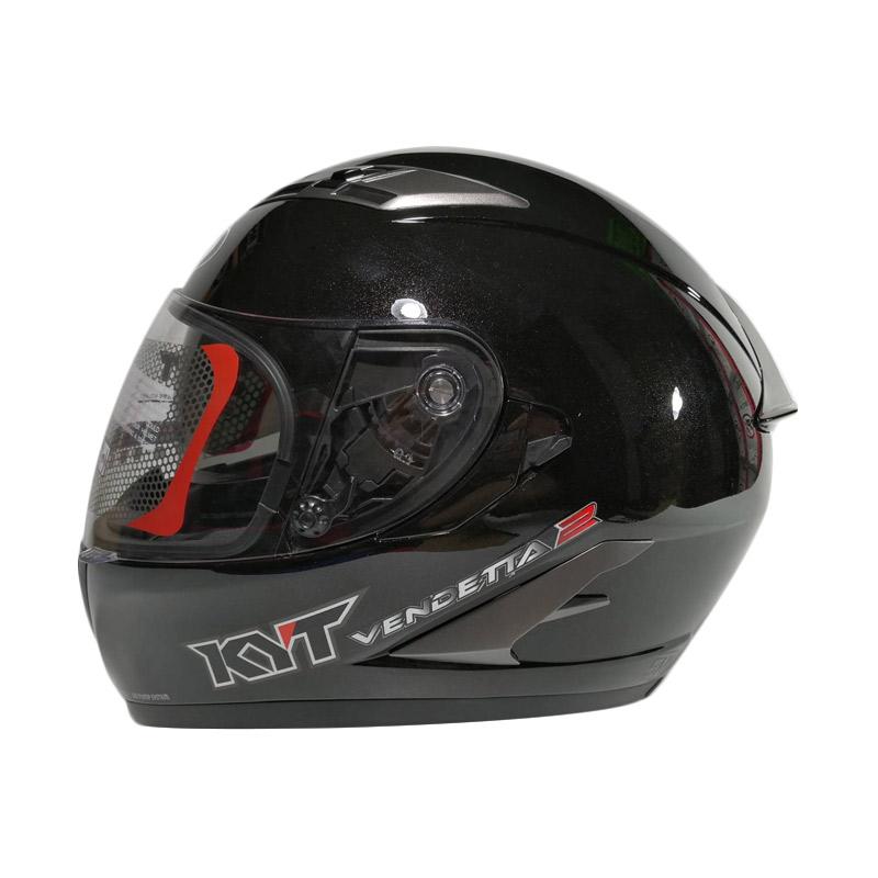 Jual KYT Vendetta 2 Solid Double Visor Helm Full Face - Black di Seller ...