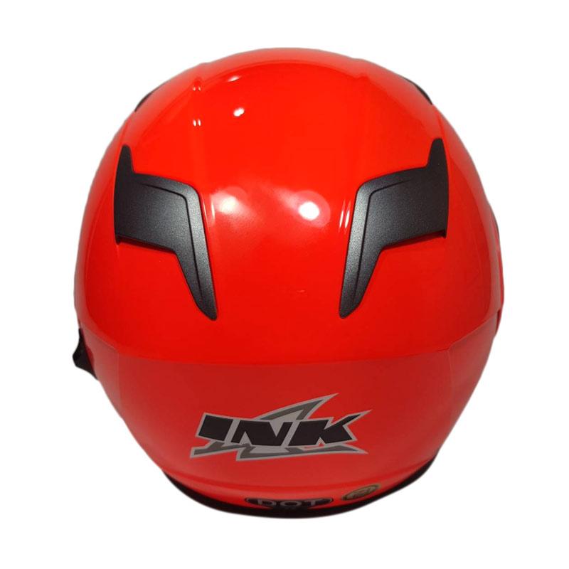 Jual Ink Aventure Solid Double Visor Helm Modular - Red Fluo - Xl Di ...
