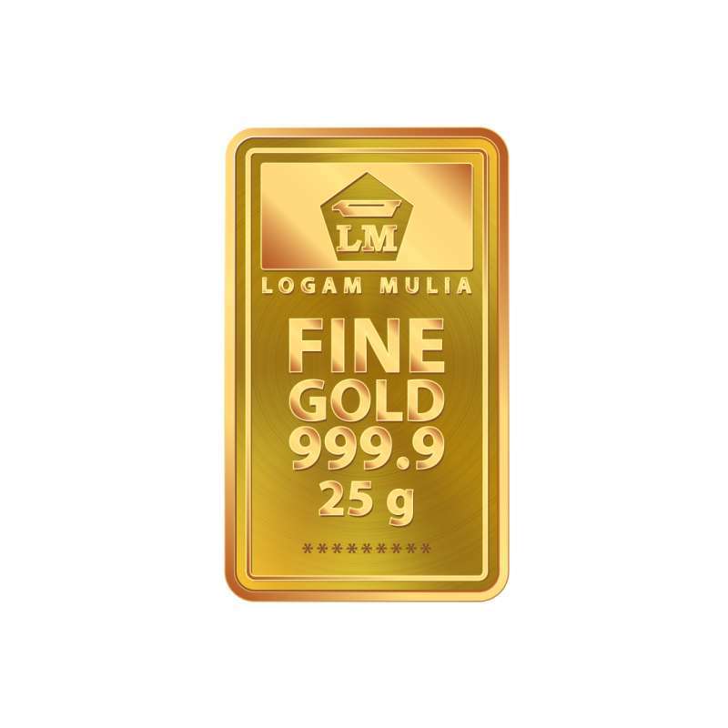 Jual Antam Logam Mulia Keping Emas [25 G/ 999.9‰ Fine Gold Certificate ...