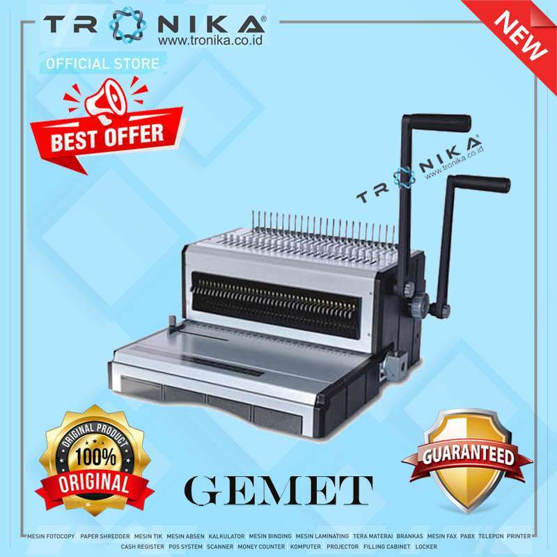 Jual Gemet 602D Mesin Jilid Binding Elektrik - Putih di Seller Tronika ...