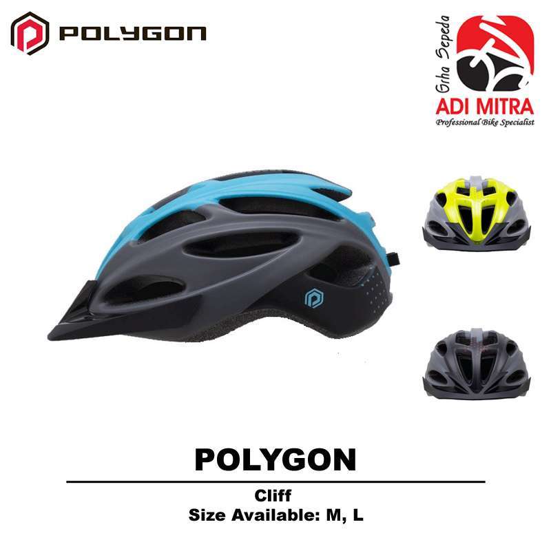 Jual Polygon Cliff New Helm Sepeda - MATT BLACK ORANGE L di Seller ...