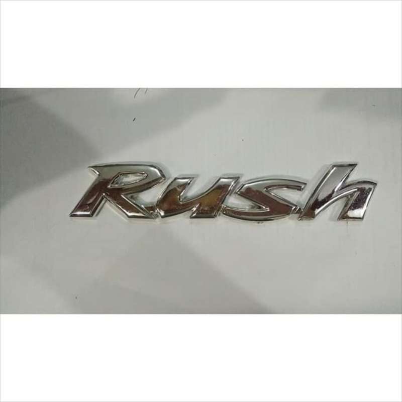 Jual Emblem Logo Sticker Tempelan Tulisan Rush Toyota Panjang 17.2 cm ...