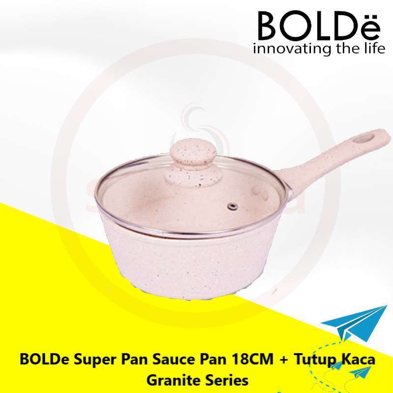 Promo Bolde Super Pan Sauce Pan 18Cm Beige Granite Series + Tutup Kaca ...