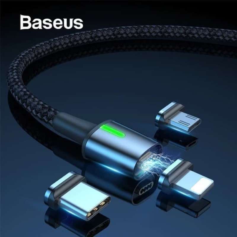 Promo BASEUS Kabel Zinc Magnetic Micro USB Type C Lightning Fast ...