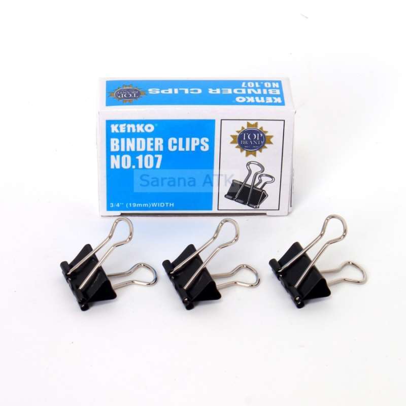Jual Kenko Binder Clip No.107 / Klip Kertas [ Pack ] Di Seller Sarana ...